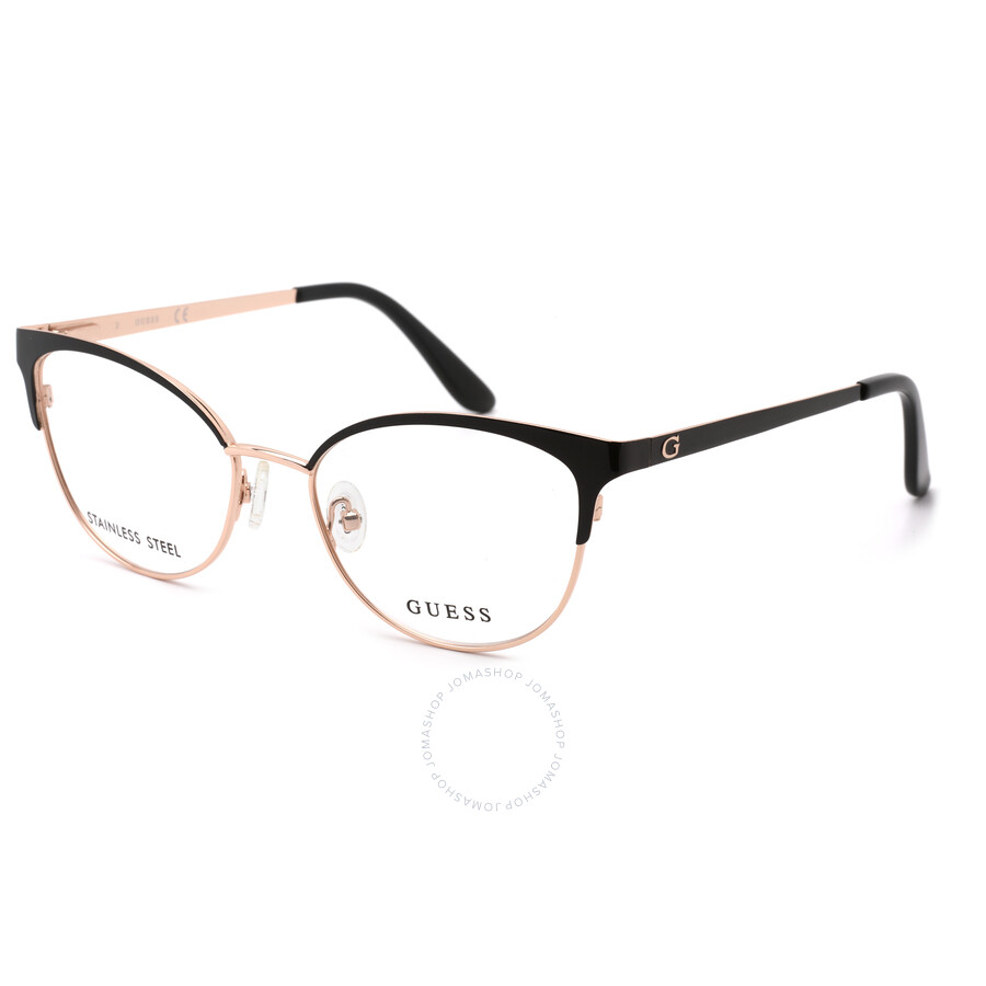 Guess Ladies Black Rectangular Eyeglass Frames Gu279600152 889214157379