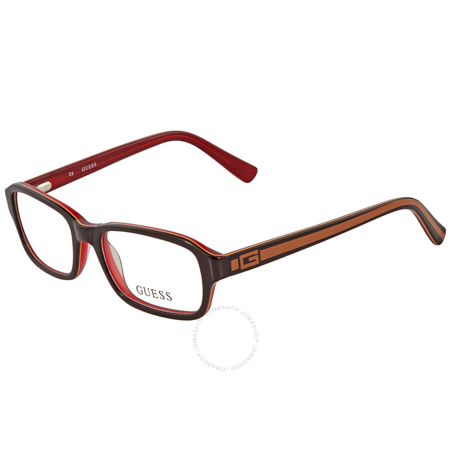 Guess Ladies Brown Rectangular Eyeglass Frames Gu9117gu9117d9648 715583198593 Eyeglasses