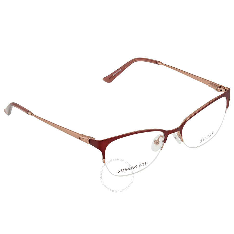 Guess Ladies Red Cat Eye Eyeglass Frames Gu258407051 664689835959 Eyeglasses Jomashop
