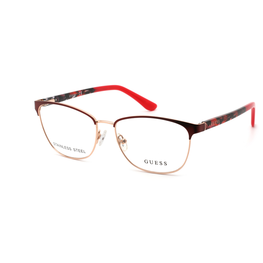 Guess Ladies Red Rectangular Eyeglass Frames GU269907154 889214121516 ...
