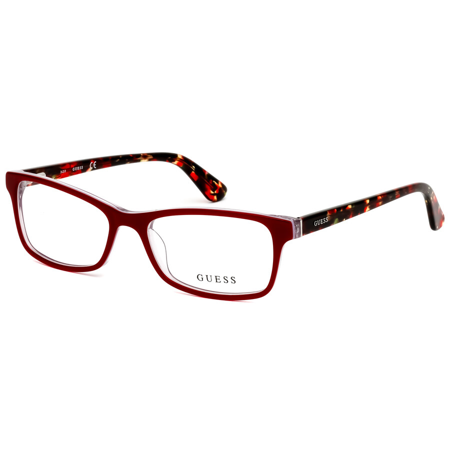 Guess Ladies Red Square Eyeglass Frames GU254906853 664689787654 ...