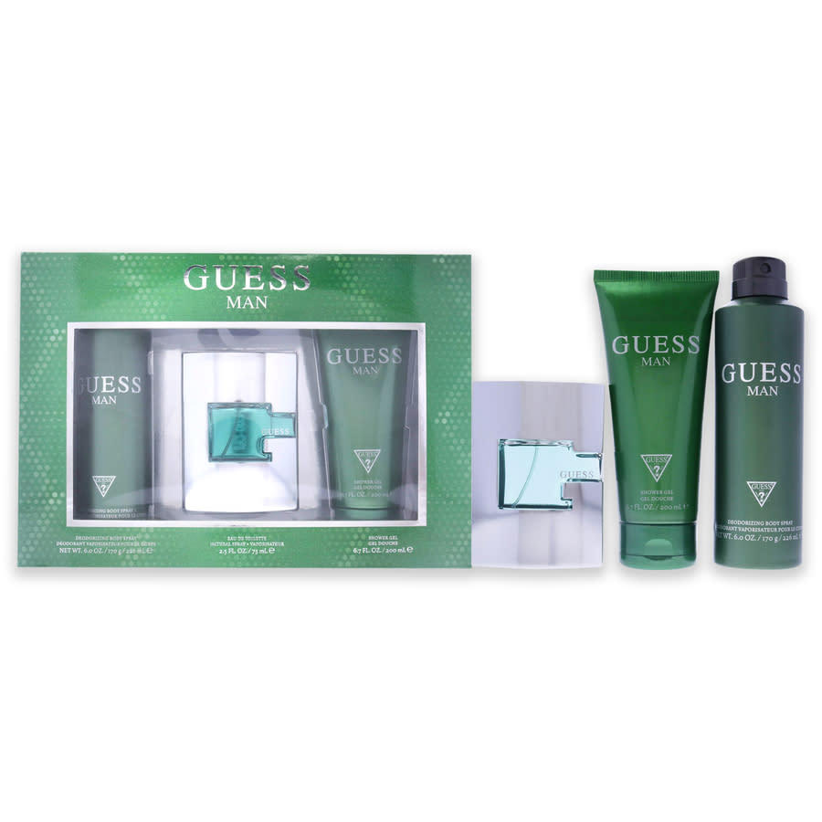 Guess Man by Guess for Men - 3 Pc Gift Set 2.5oz EDT Spray, 6.0oz ...