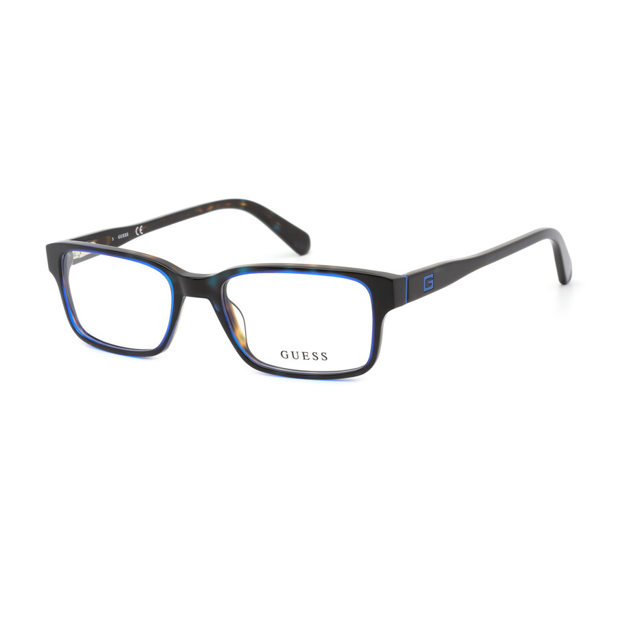 Guess Men's Blue Rectangular Eyeglass Frames GU190609253 889214010155 ...
