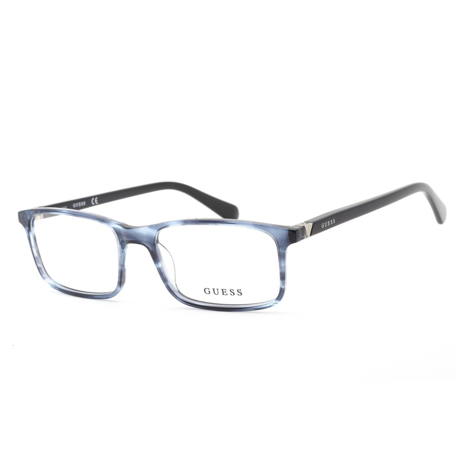 Guess Men's Blue Rectangular Eyeglass Frames GU194809153 664689920068 ...