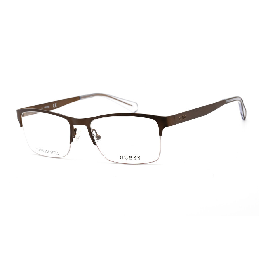 Guess Men's Brown Rectangular Eyeglass Frames GU193604954 664689875979 ...