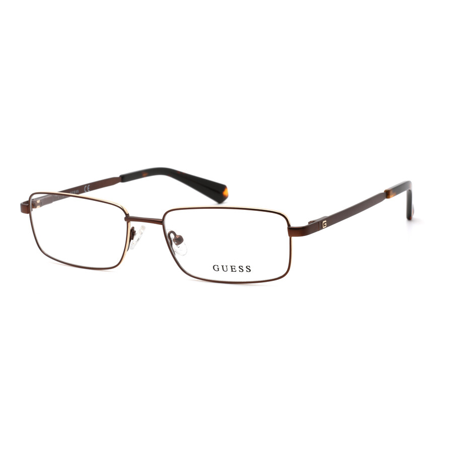 Guess Men's Brown Rectangular Eyeglass Frames GU197004954 889214043306 ...