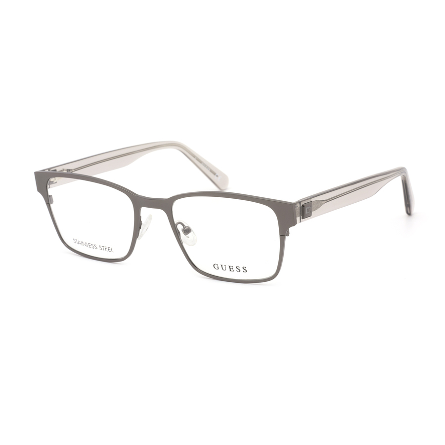 Guess Men's Gunmetal Rectangular Eyeglass Frames GU199400952 ...