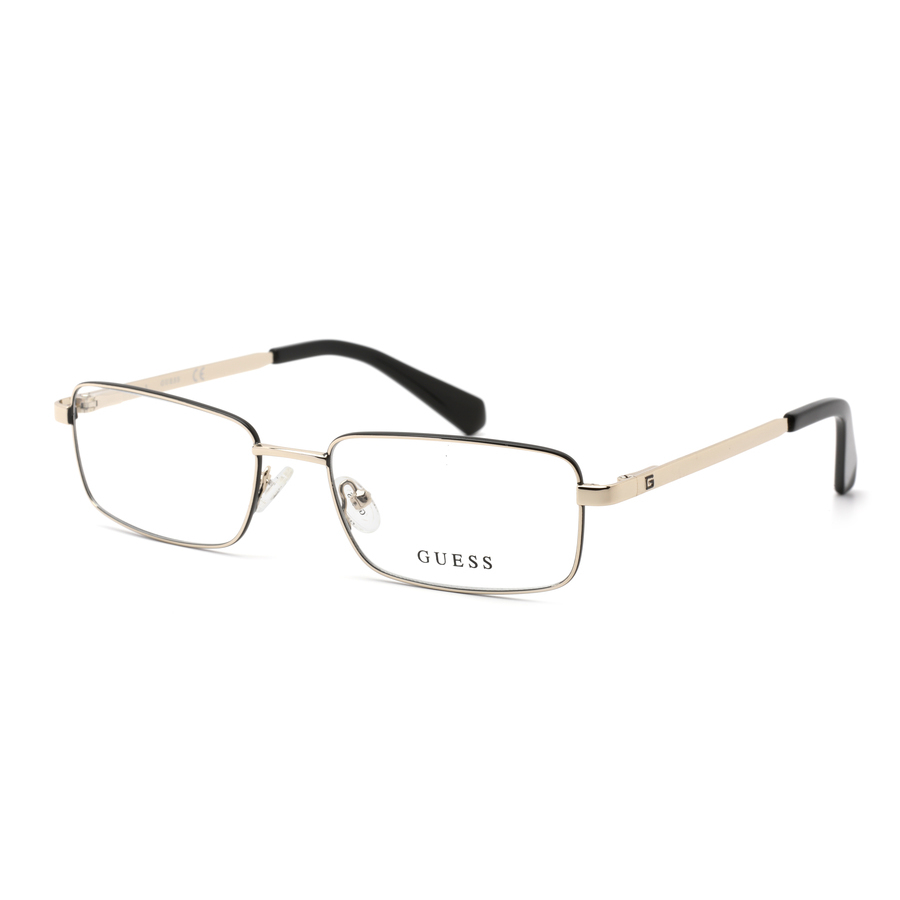 Guess Men's Rose Gold Tone Rectangular Eyeglass Frames GU197003354 ...