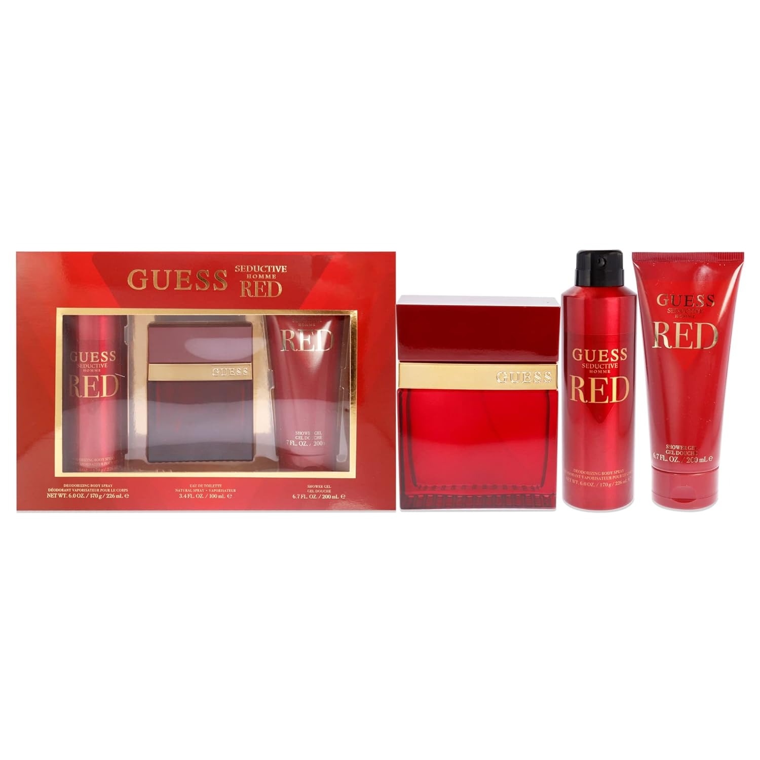 Guess Men's Seductive Red Gift Set Fragrances 085715329103 - Fragrances ...