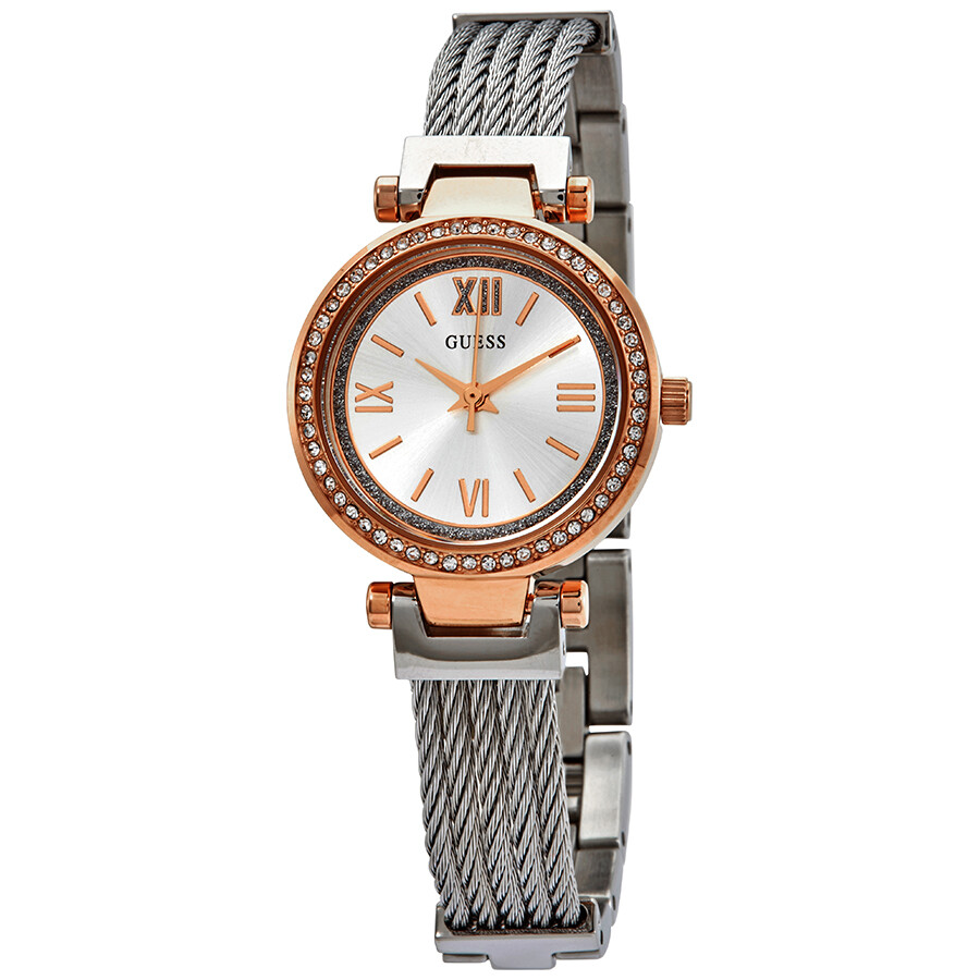 Guess Mini Soho Quartz Silver Dial Stainless Steel Ladies Watch U1009L4 ...