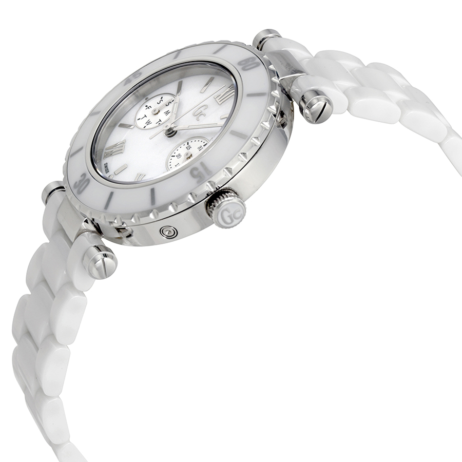 Guess Mother Of Pearl Dial Ladies Ceramic Watch I35003L1S - Guess ...