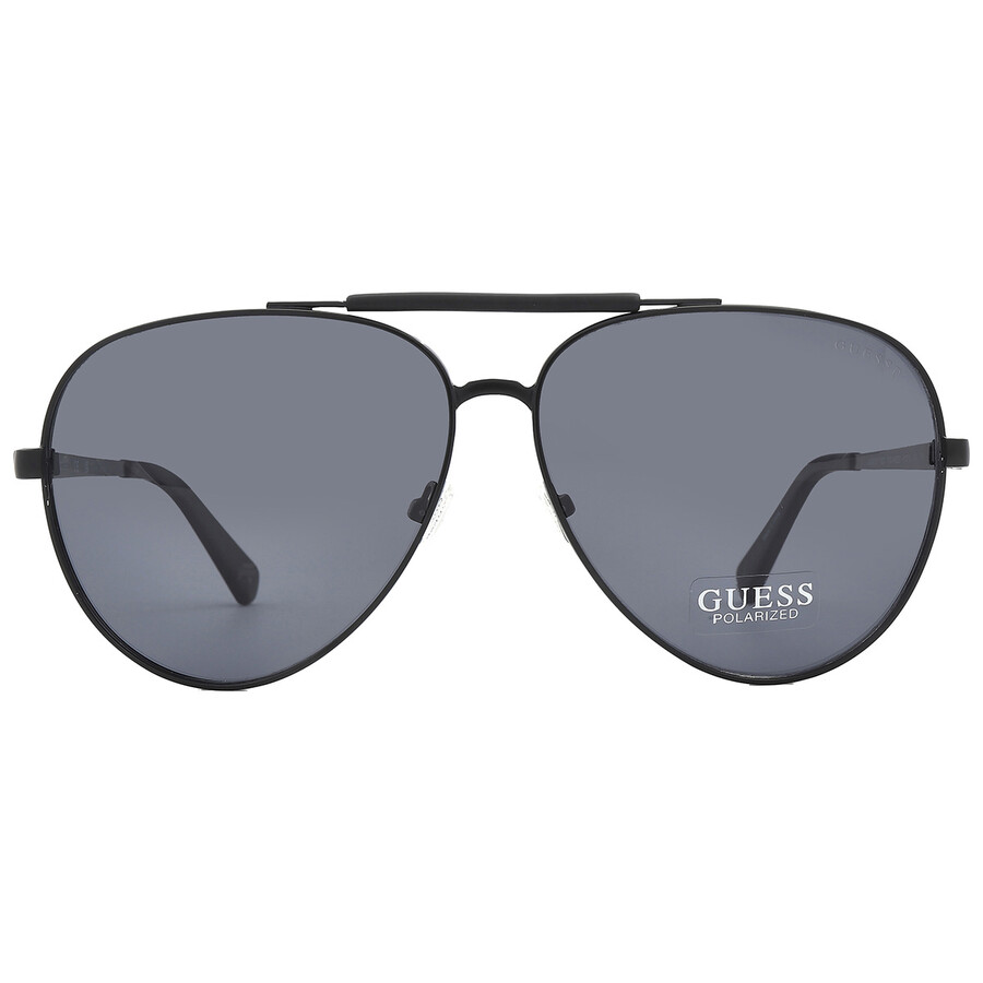 Guess Polarized Smoke Pilot Unisex Sunglasses GU5209 02D 61 ...
