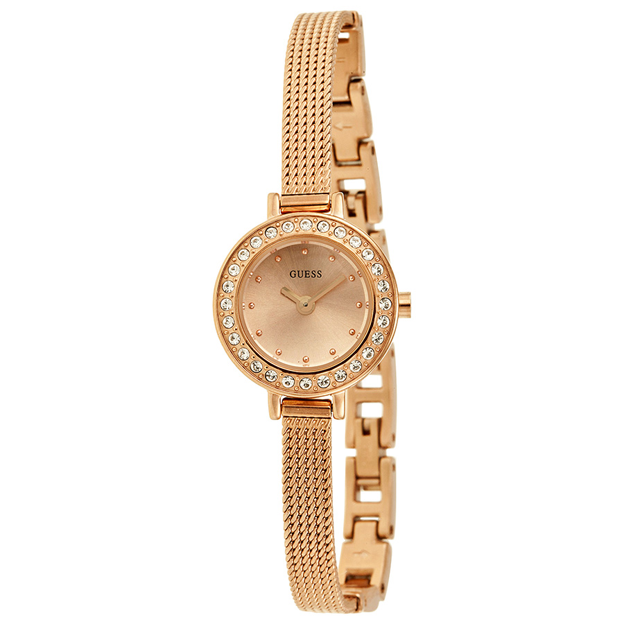 Guess Rose Dial Rose Gold-tone Ladies Watch U0133L3 0091661425677 ...
