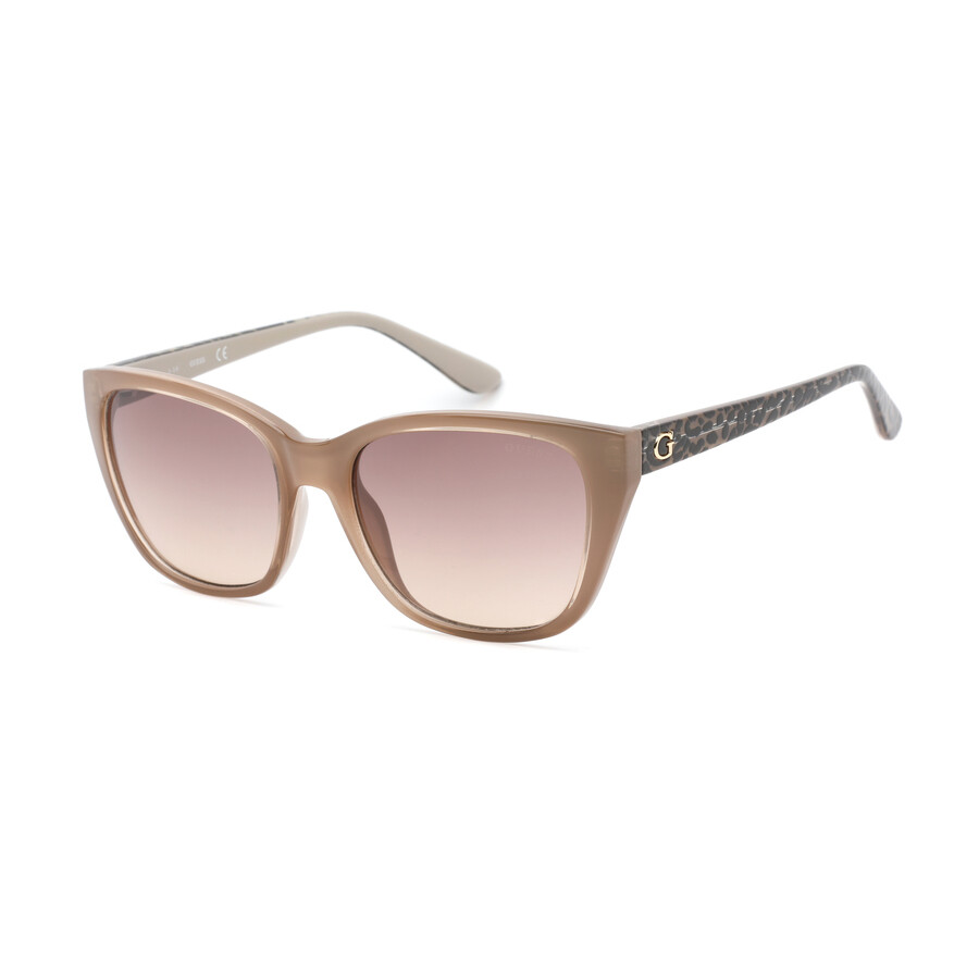 Guess Unisex Beige Rectangular Sunglasses GU759357F54 889214014269 ...