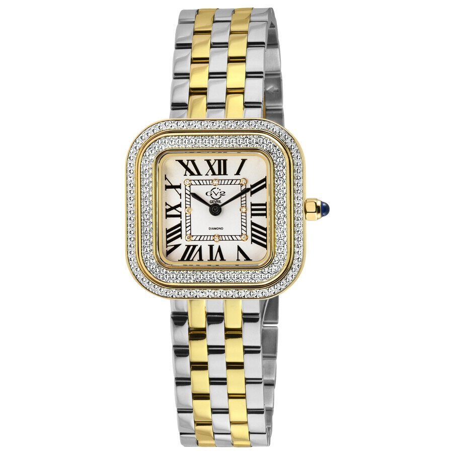 Gv2 By Gevril Bellagio Quartz White Dial Ladies Watch 12133B ...