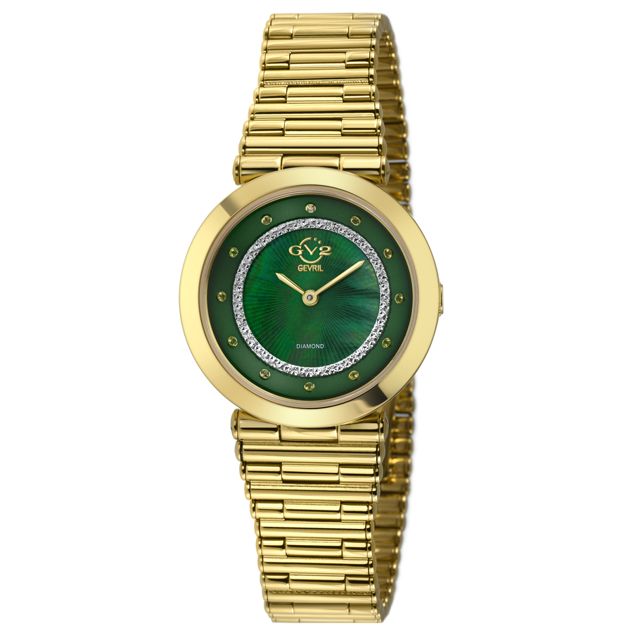 Gv2 By Gevril Burano Quartz Green Dial Ladies Watch 14413B 840840145901 ...