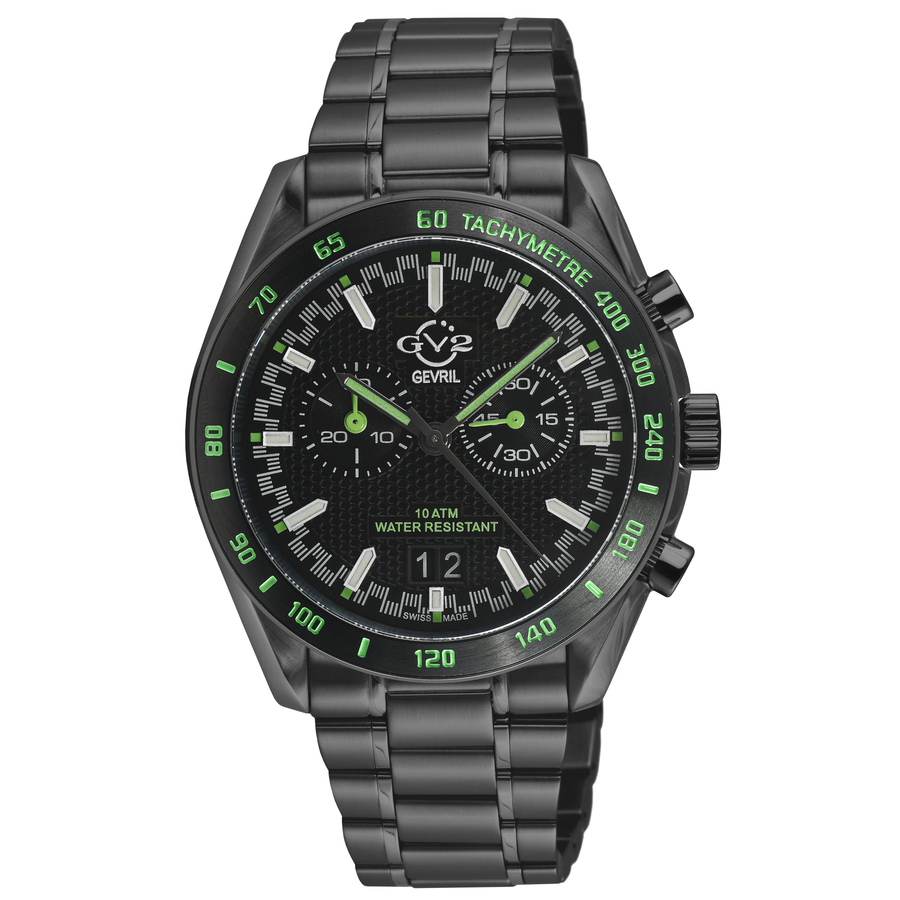 Gv2 By Gevril Freccia Chronograph Quartz Black Dial Men's Watch 42903B ...