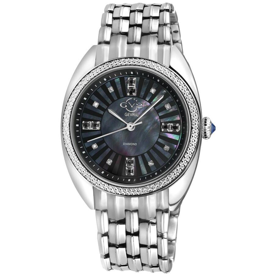 Gv2 By Gevril Palermo Diamond Mother of Pearl Dial Ladies Watch 13100B ...