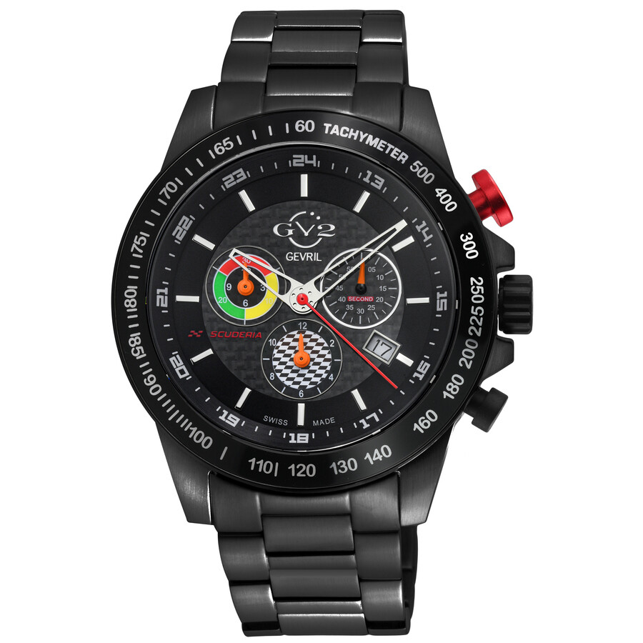 Gv2 By Gevril Scuderia Black Dial Men's Watch 9923B 840840139016 - GV2 ...