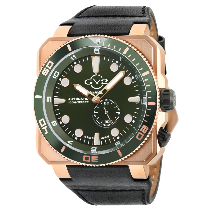 Gv2 By Gevril XO Submarine Automatic Green Dial Ladies Watch 4533 ...