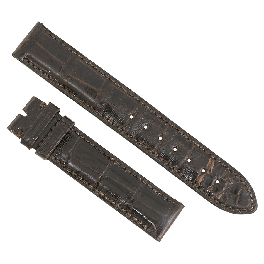 Hadley Roma 18 MM Shiny Dark Brown Alligator Leather Strap 18AAT22M ...