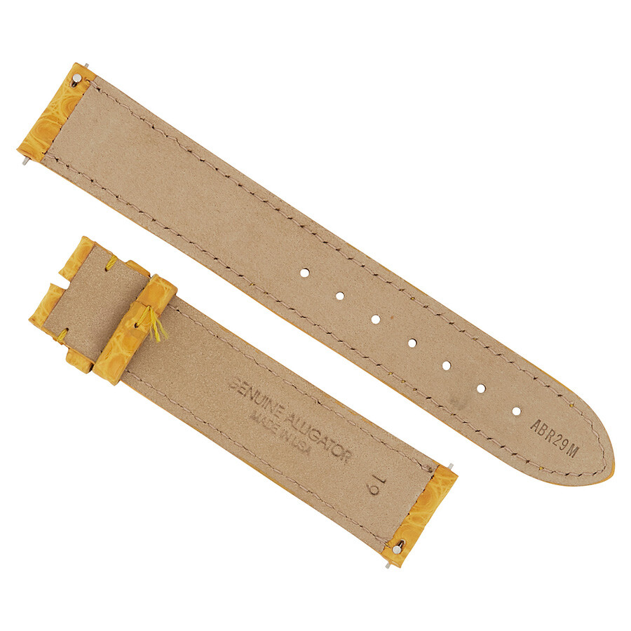 Hadley Roma 19MM Yellow Alligator Leather Strap - Watch Bands - Watch ...
