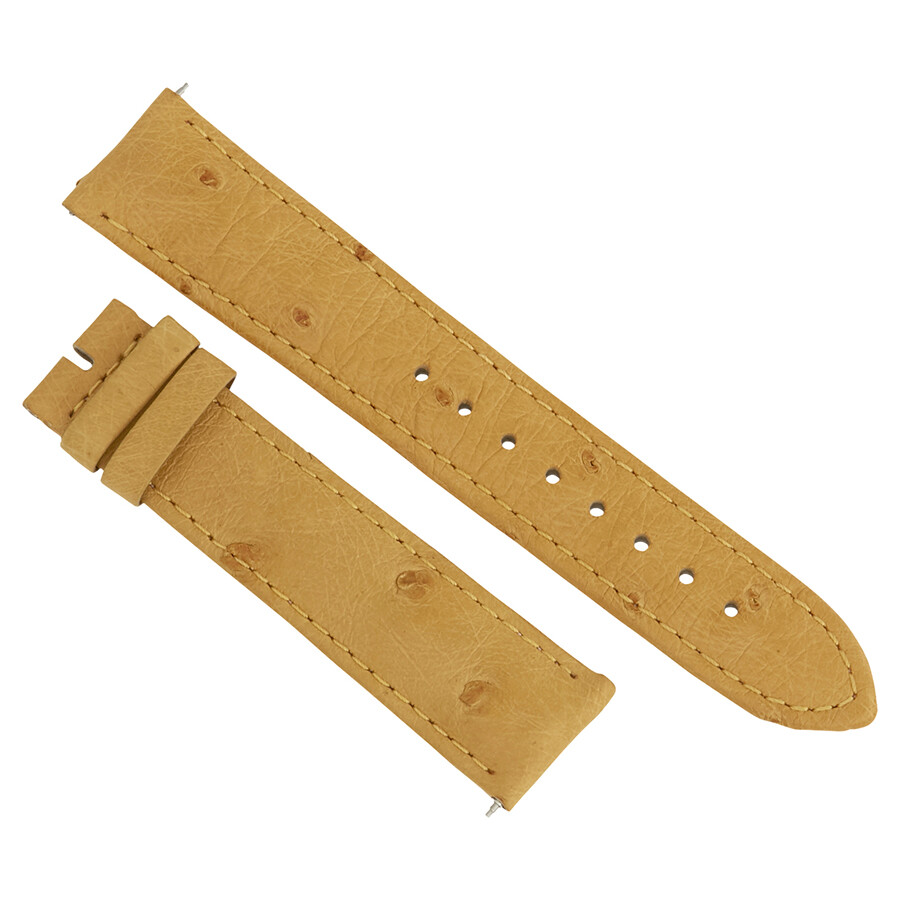 Hadley Roma 20 MM Matte Buttercup Ostrich Leather Strap 20OS35M ...