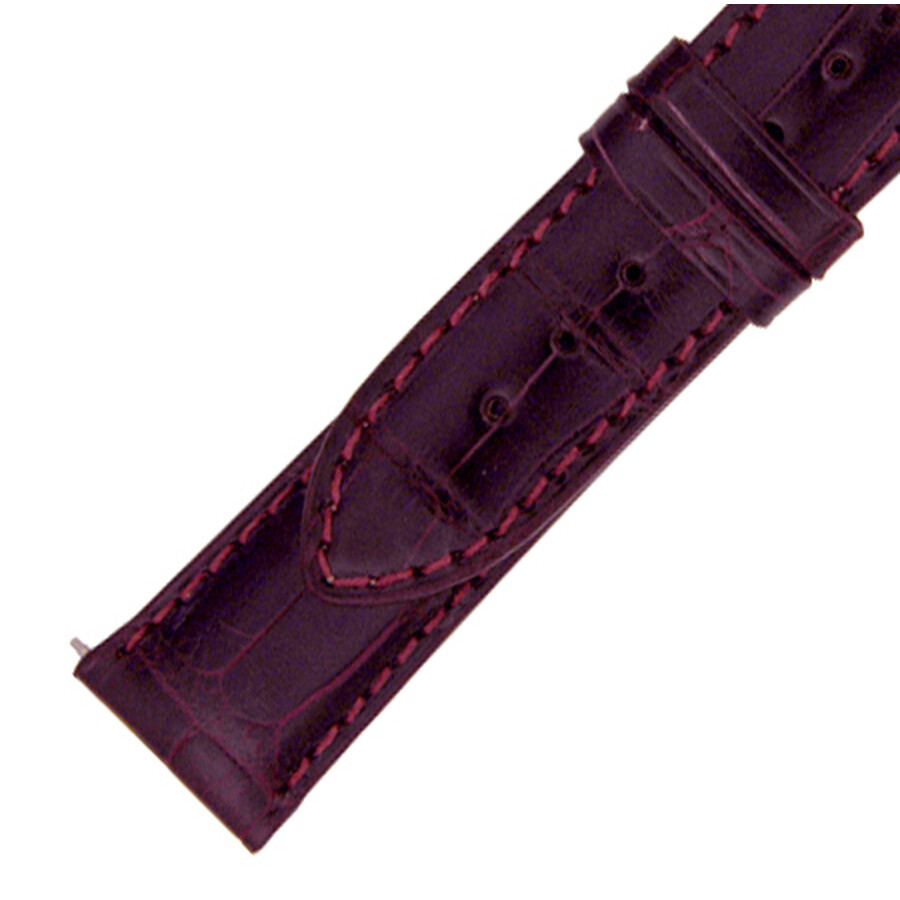 Hadley Roma 20 MM Shiny Ruby Alligator Leather Strap 20AAT00M ...