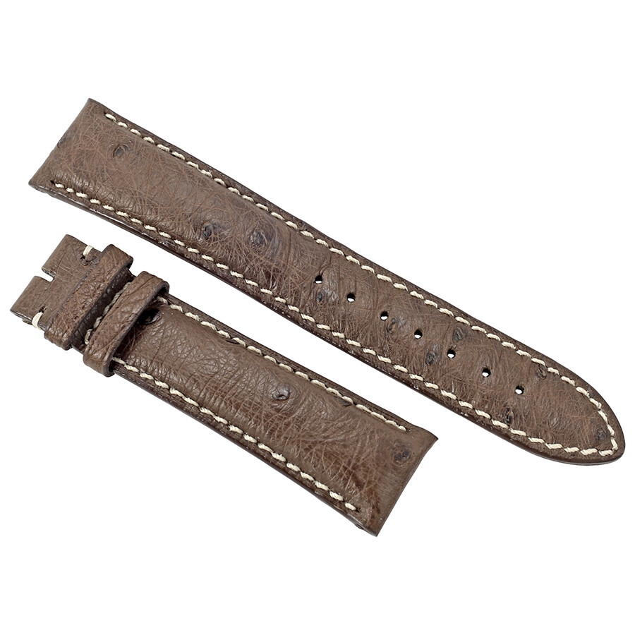 Hadley Roma 21 MM Matte Brown Ostrich Leather Strap 21DA02C ...