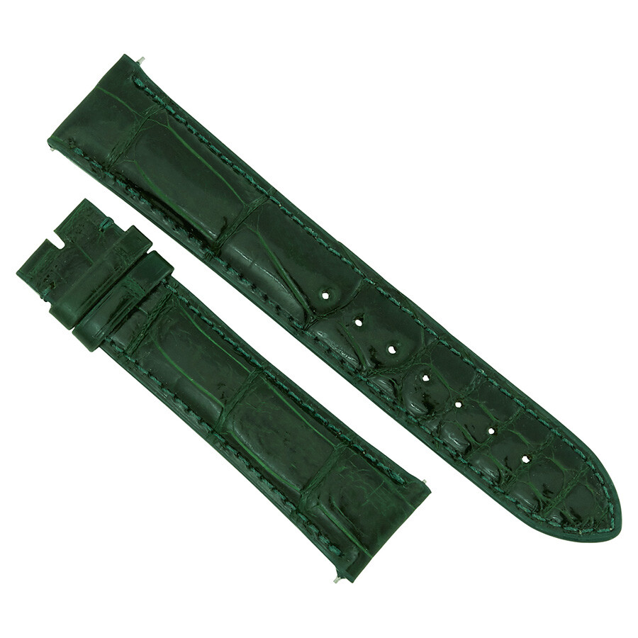Hadley Roma 21 MM Shiny Green Alligator Leather Strap 21AAT07M ...