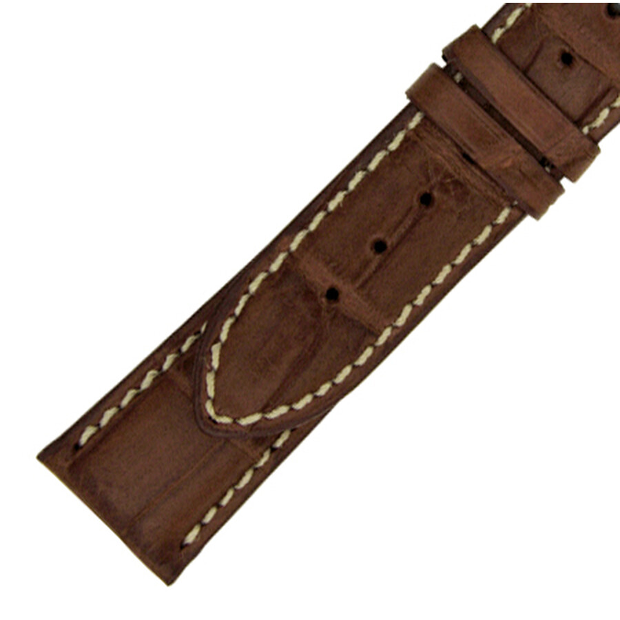 Hadley Roma 22 MM Matte Brown Alligator Leather Strap 22ABT02C ...