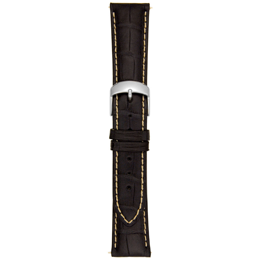 Hadley Roma 23 MM Matte Black Alligator Leather Strap 23ABT01C ...