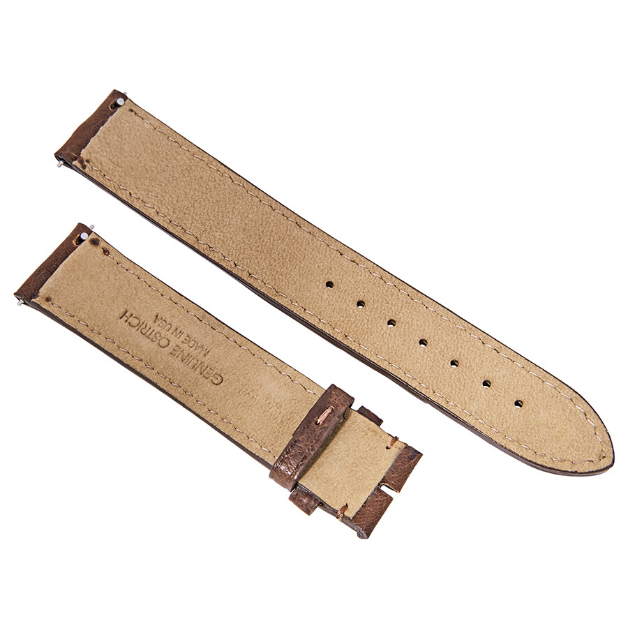 Hadley Roma Brown Ostrich Leather Strap - Watch Bands - Watch ...