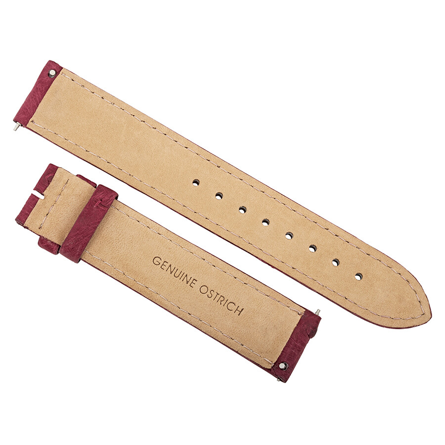 Hadley Roma Matte Bougainvillea Ostrich Leather Strap - Watch Bands ...