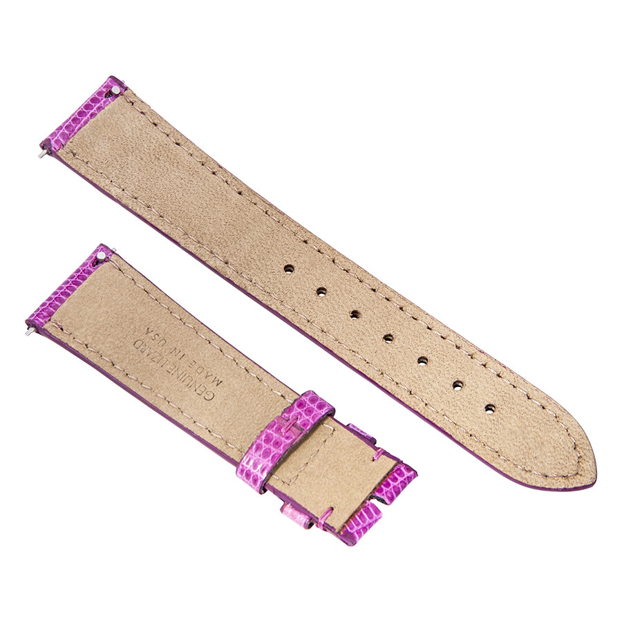 Hadley Roma Shiny Magenta Lizard Leather Strap - Watch Bands - Watch ...