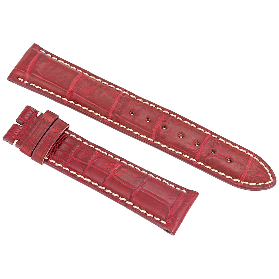 Hadley Roma Wine Matte 21 MM Alligator Leather Strap 21ABT37C ...