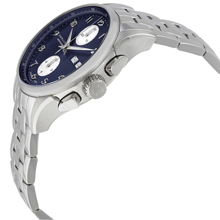 Hamilton Jazzmaster Maestro Chronograph Automatic Blue Dial Men's Watch ...