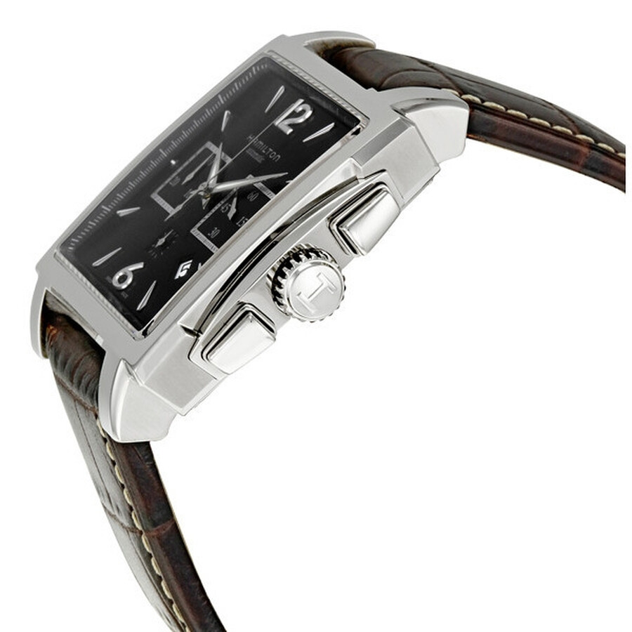 Hamilton Jazzmaster Square Black Dial Chrnograph Men's Watch H32666535 ...