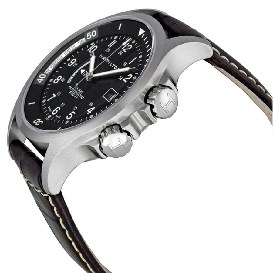 Hamilton Khaki Navy GMT Black Dial Automatic Men's Watch H77615833 ...