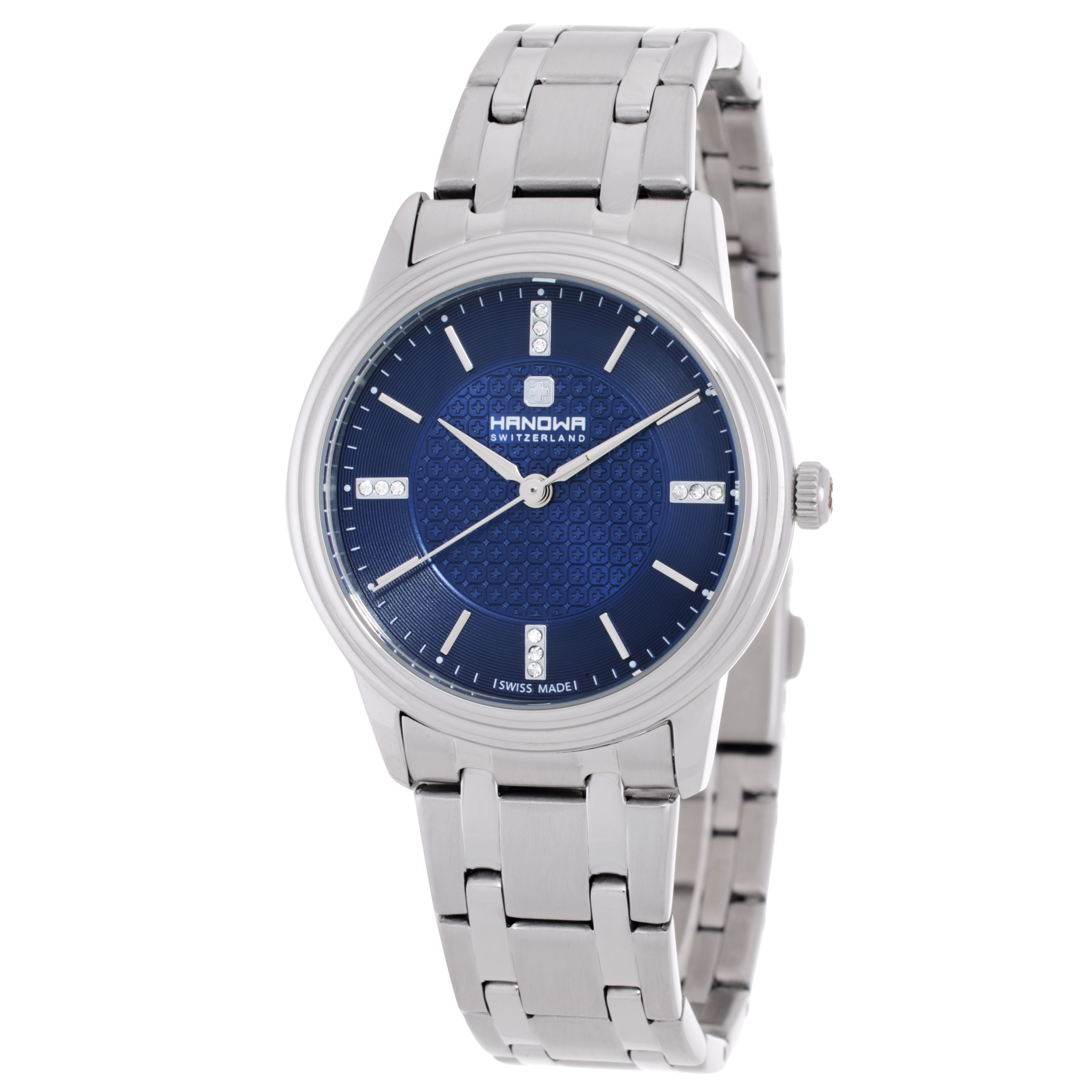 Hanowa Emilia Quartz Crystal Blue Dial Ladies Watch 16-7087.04.003 ...