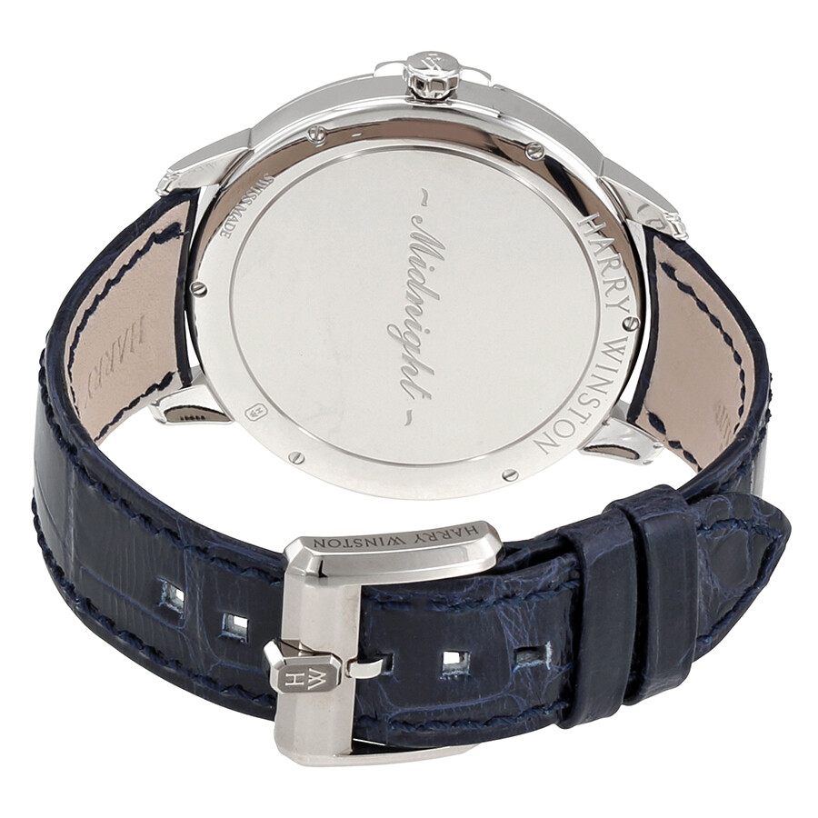 Harry Winston Midnight Diamond Drops Blue Dial 18K White Gold Watch ...