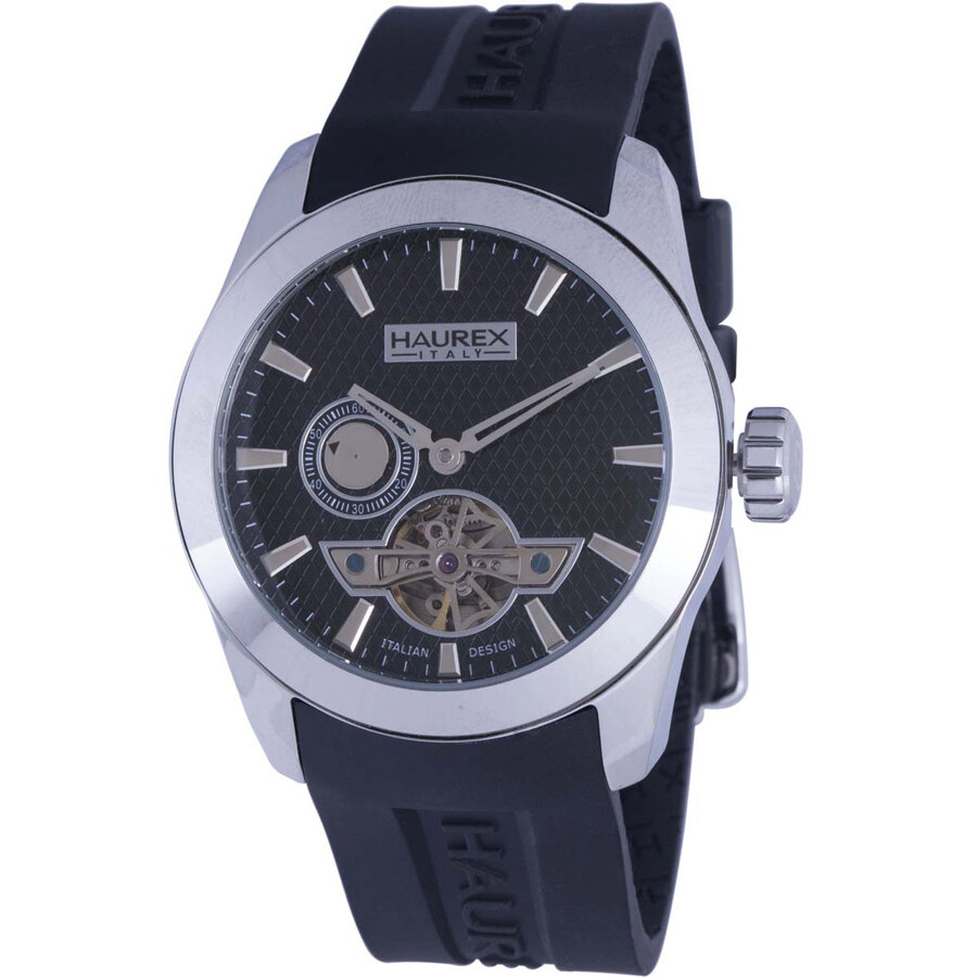 Haurex Italy Magister Auto Rose Silver-tone Steel Automatic Men's Watch ...