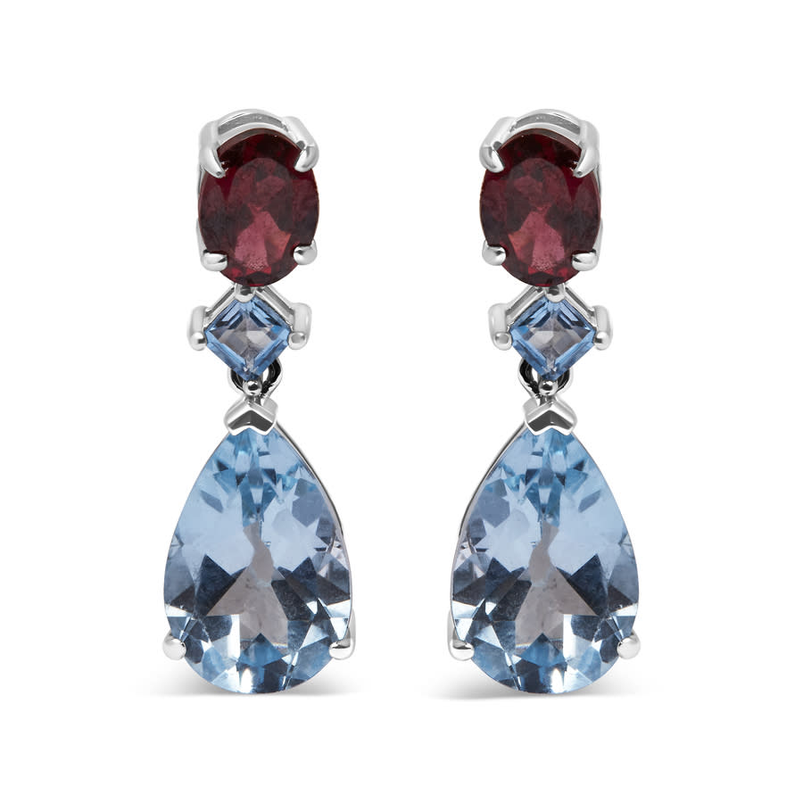 Haus Of Brilliance .925 Sterling Silver 10.0 Carat Blue Topaz and Grape ...
