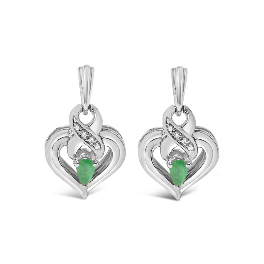 Haus Of Brilliance .925 Sterling Silver 5x3mm Pear Emerald Gemstone ...
