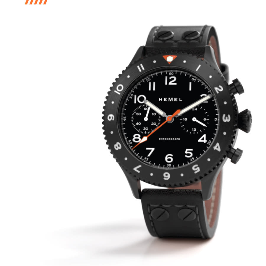 Hemel HF T20 Chronograph Mechaquartz Black Dial Men's Watch HF3NO ...