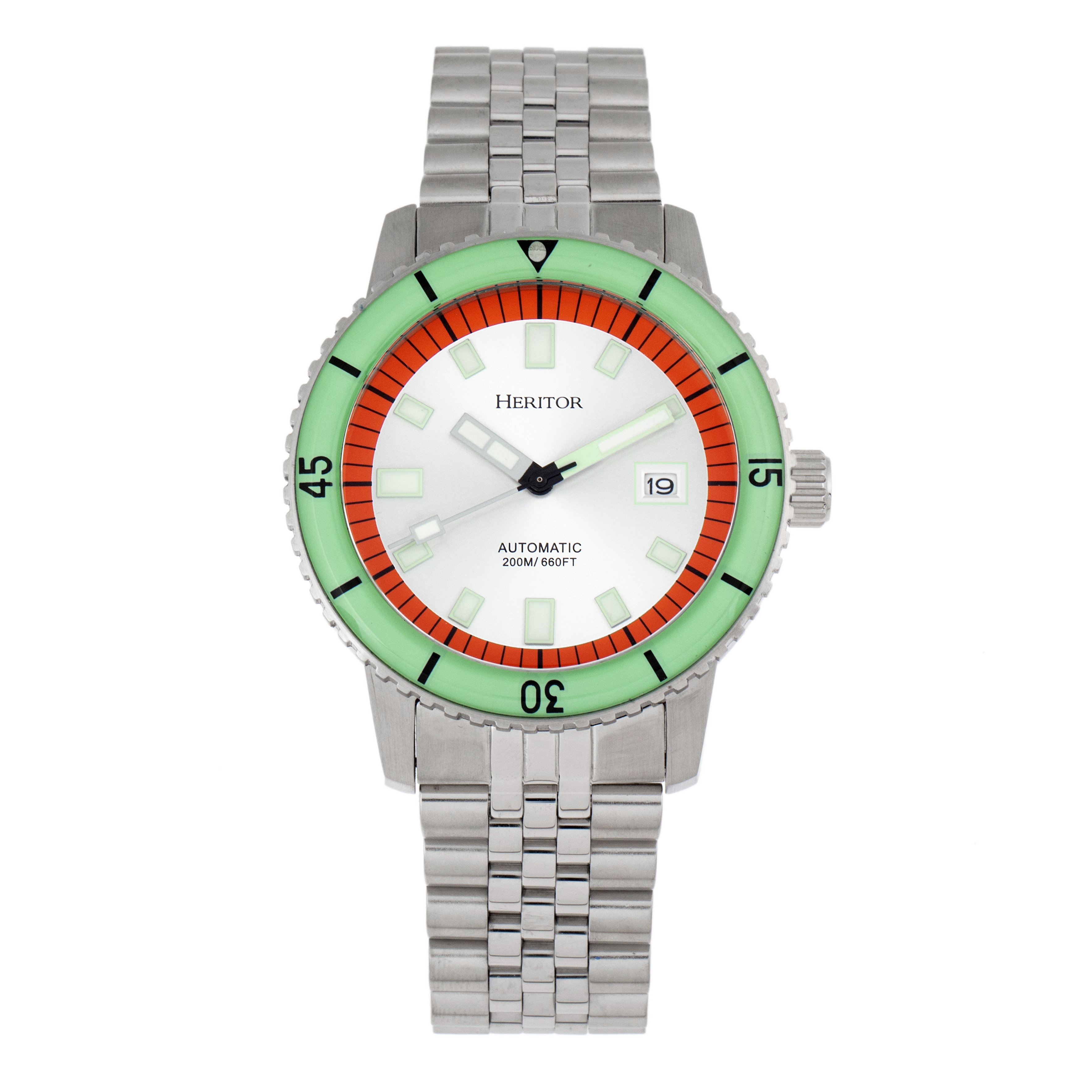 Heritor Edgard Automatic Silver Dial Men's Watch HR9101 847864192553 ...