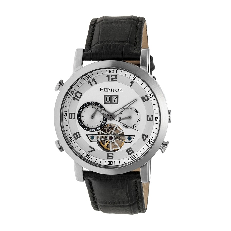 Heritor Edmond Silver Dial Automatic Men's Watch HR6201 - Watches ...