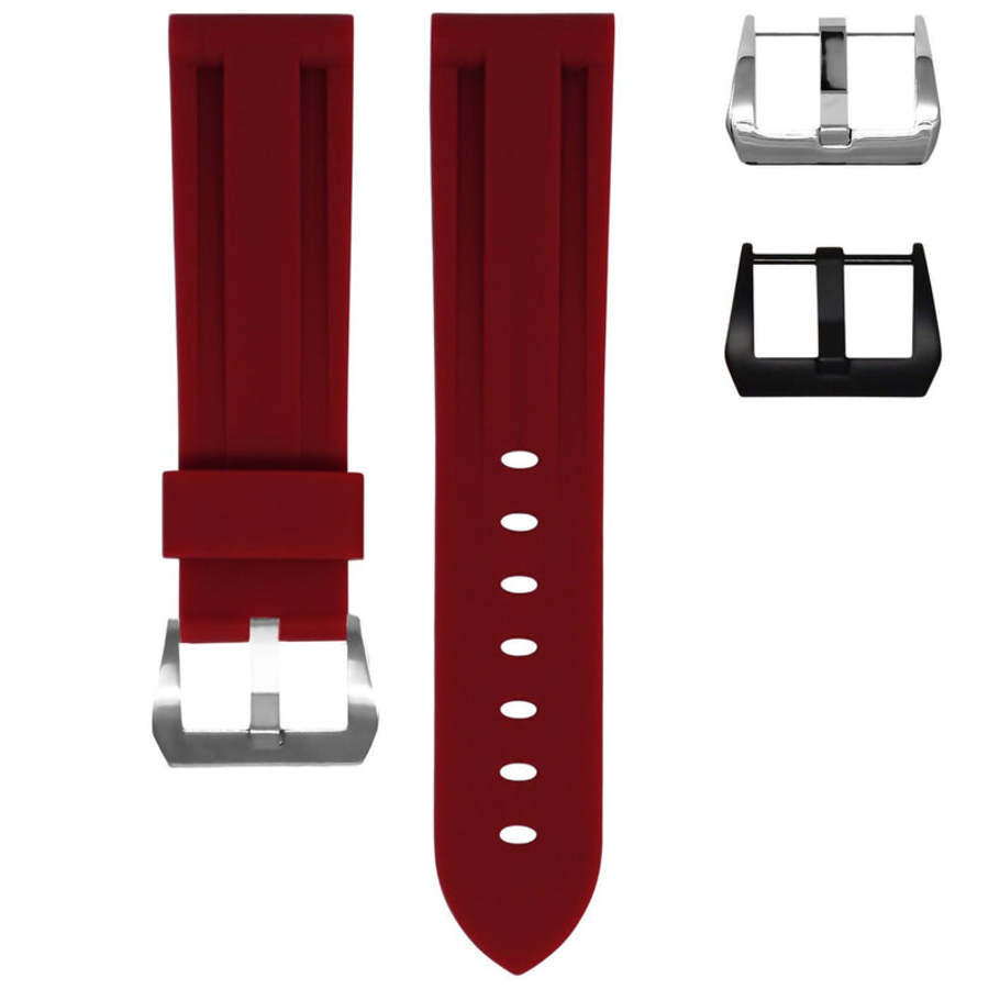 Horus Watch Straps For Bell & Ross BR V2-93 Straight Lug Bordeaux Red ...