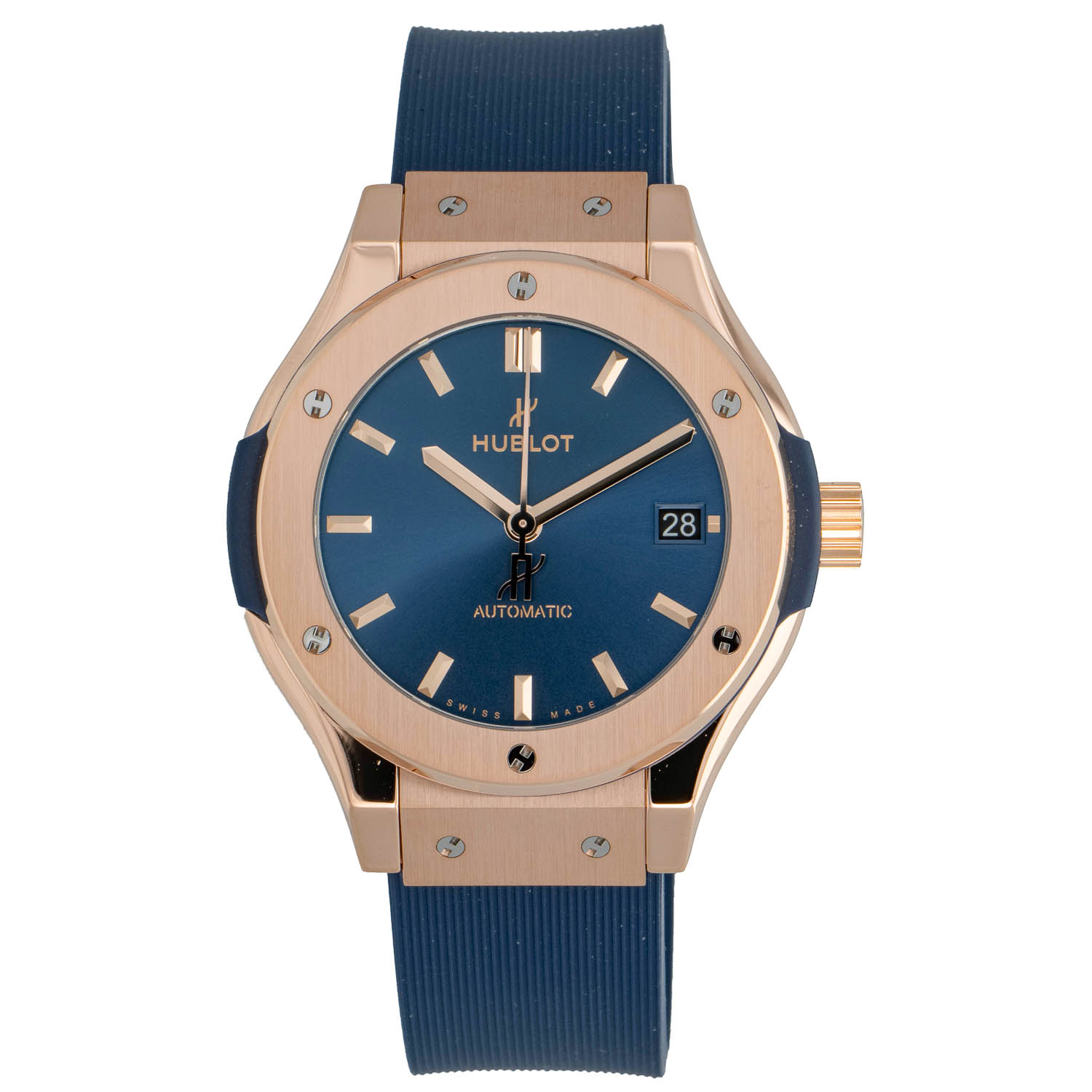 Hublot Classic Fusion Automatic Blue Sunray Dial Unisex Watch 565.OX ...