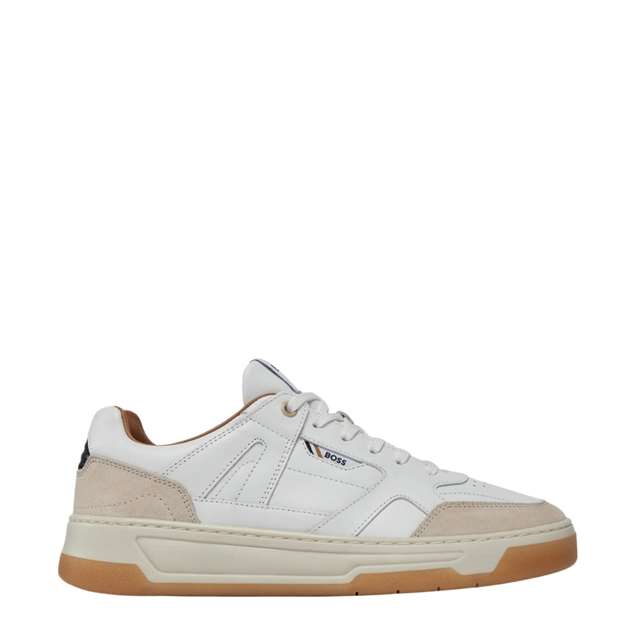 Hugo Boss Baltimore Leather And Suede Trainers, Brand Size 45 ( US Size ...